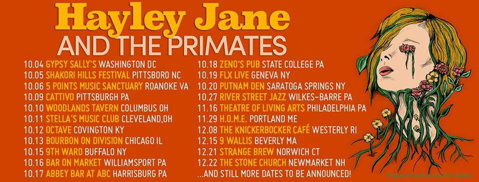 Hayley Jane and the Primates To Kick Off Fall Tour At Gypsy Sally’s Oct 4